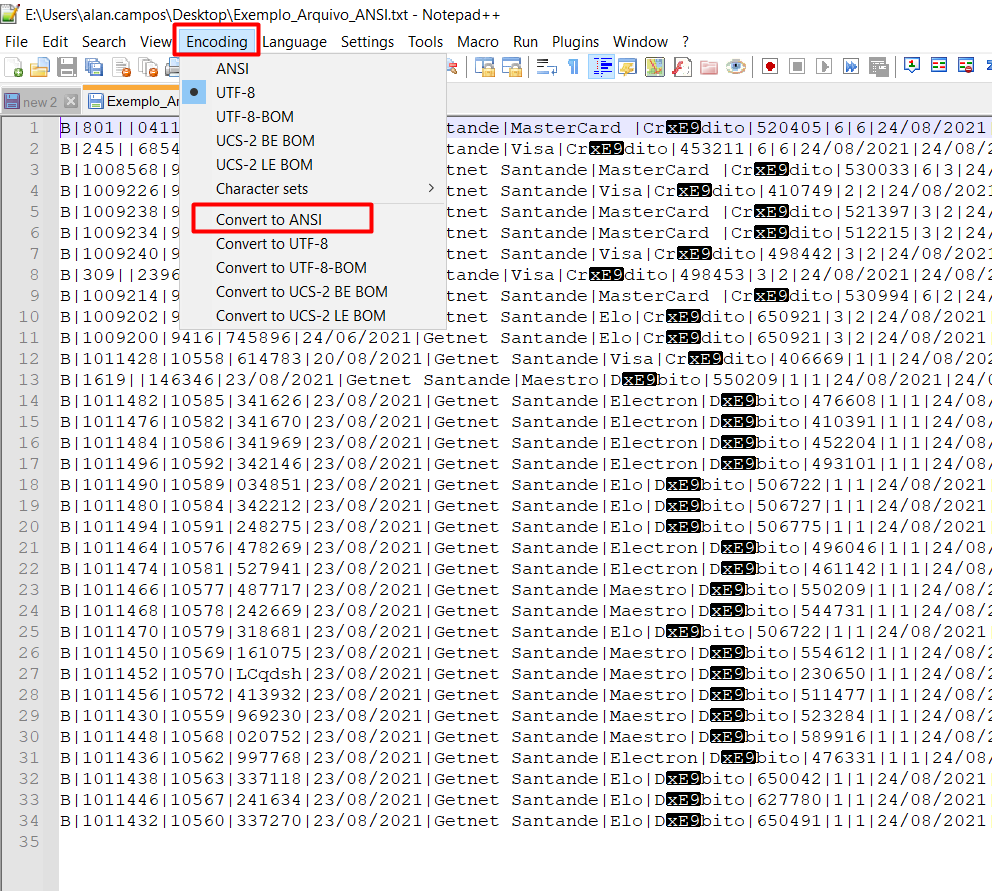 Arquivo:Convert to ANSI.png - CIGAM WIKI