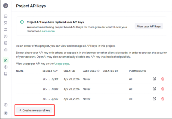 GE - Como Fazer - Chave de acesso (API Key) na OpenAI - CIGAM WIKI