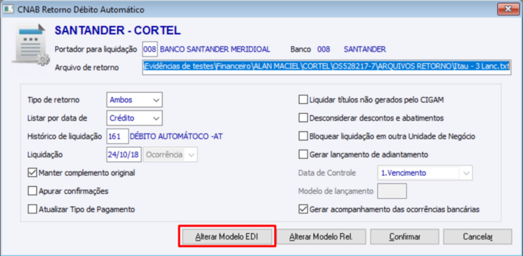 GF - Como Fazer - CNAB Retorno Débito Automático Configurável - CIGAM WIKI